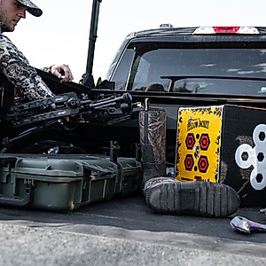 Morrell Targets Yellow Jacket 380 FPS Dual Threat Weatherproof Compound Crossbow Cube Any Tip Foam Archery Target with Carry Handle, Yellow