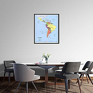 HISTORIX 2006 Latin America Map Poster - 20x24 Inch Central and South America Map - Latin American Poster - South America Map Poster - South America Wall Map