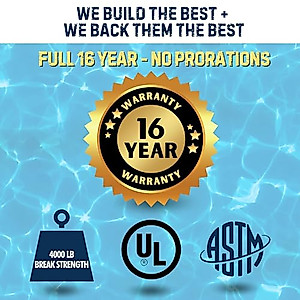 Freetime Fun Pool Safety Covers Commercial Grade 16x32ft Rectangle for Inground Pools Made in The USA - Triple Stitched Mesh Rectangular Winter Swimming Pool Cover, 4'x8' CES