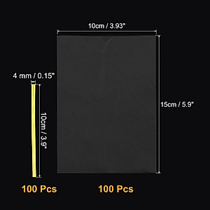 uxcell 100 Pcs Clear Cello Bags, Clear Flat Plastic Cello Treat Bags with Gold Twist Ties Gift Bags Cookies Bags for Christmas Snacks Candy Cookie Gifts