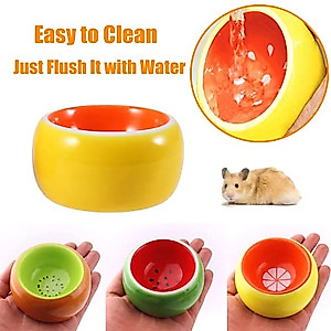 Bangminda 3Pcs Hamster Bowl Ceramic Small Animal Water Bowl Prevent Tipping Anti-Bite Ceramic Feeding Bowls for Guinea Pig Gerbil Ferret Syrian Hamster Chinchilla Rat Hedgehog Bunny