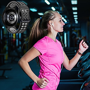 Threeeggs No Gap Band for Samsung Galaxy Watch 7 6 5 4, 20mm Quick Release Replacement Bands for 5 Pro Band 45mm/ 4 Classic 46mm 42mm Soft Sports Strap Wristband for Women Men (Black-Gray)