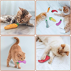 ETEKYER Catnip Toys, Cat Toys, Cat Toys for Indoor Cats, Catnip Toys for Cats, Cat Toys with Catnip, Interactive Cat Toy, Cat Chew Toy, Cat Pillow Toys, Cat Toys for Kittens Kitty