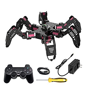 HIWONDER Hexapod Robot Kit Spider Walking Carwling Robot, Self-sabilizing STEAM Robotics Kit with Detailed Tutorial