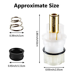 4 Pack RP25513 Faucet Stem Replacement for Two Handle Faucet Repair Kit, Faucet Stem Assembly with RP4993 Seat and Springs
