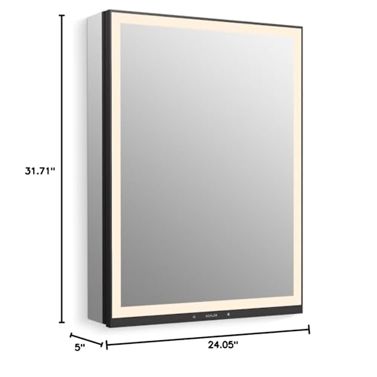 KOHLER K-33690-R-NA Collage Lighted Medicine Cabinet, 24" x 32", Right-hinged, 24 x 32