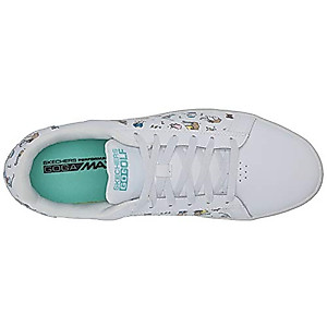 Skechers Men's Women's Go Drive Dogs at Play Spikeless Golf Shoe, White/Blue, 8.5