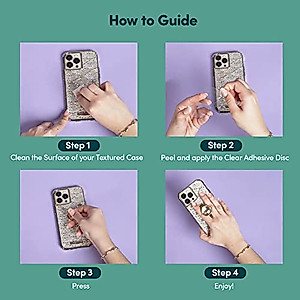 Case-Mate - Minis - Phone Grip - Cell Phone Holder - Suction Cup Cell Phone Stand [Removable For Wireless Charging] For iPhone 14 Pro Max/ 13 Pro Max/ 12 Pro Max/ S23 Ultra/ Pixel 7 - Twinkle Stardust