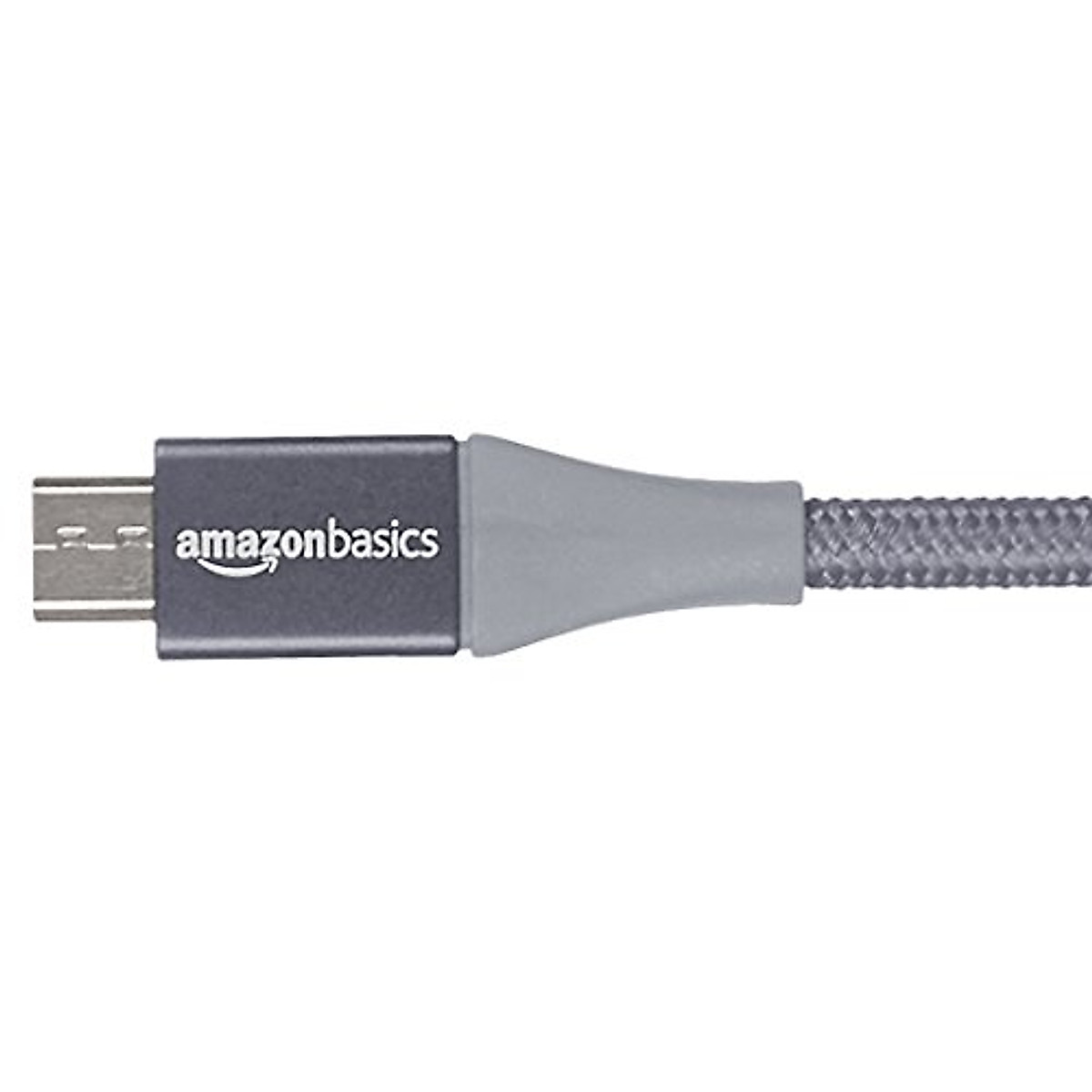 Amazon Basics Double Braided Nylon USB 2.0 A to Micro B Cable, 10 Feet, Dark Gray