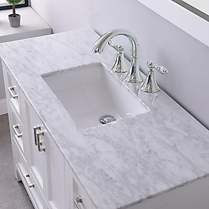 Altair Design Isla 48" Marble Countertop Single Vanity w/o Mirror Gray