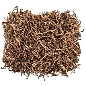 Mighty Gadget 1 LB Kraft Crinkle Cut Paper Shred Filler for Gift Wrapping & Basket Filling