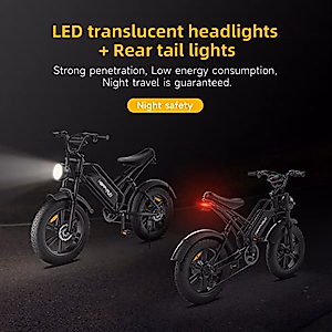 Electric Bike for Adults HAPPYRUN 20" Fat tire with 1500W Motor Ebike 48V 18AH Removable Battery 30MPH & 68 Miles Long Range Snow Beach Mountain Electric Bicycle Throttle & Pedal Assist