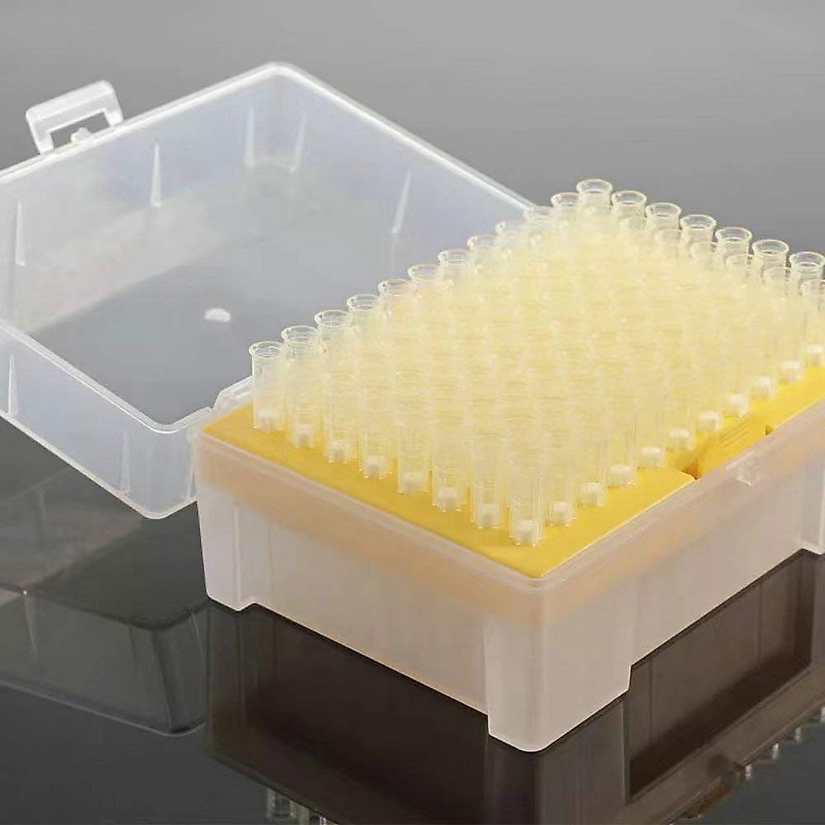 100ul Filtering Pipette Tips - Universal Filter Pipette Tips - Racked,RNase/DNase Free & Pyrogen Safe, Clear, 96 Tips/Rack Pk x 10 Racks（960 Tips）