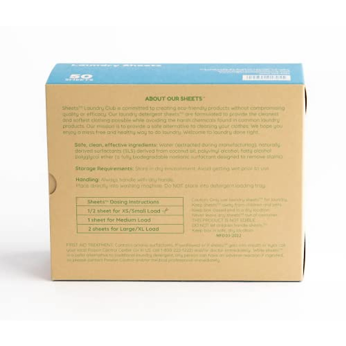 Sheets Laundry Club - As Seen on Shark Tank - Laundry Detergent - (Up to 100 Loads) 50 Laundry Sheets - Unscented - No Plastic Jug - New Liquid-Less Technology - Lightweight - Easy To Use -