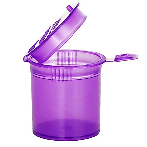 Dragon Chewer 6 Dram Pop Top Bottles - Small Storage Containers - 300 pcs (Translucent Purple)