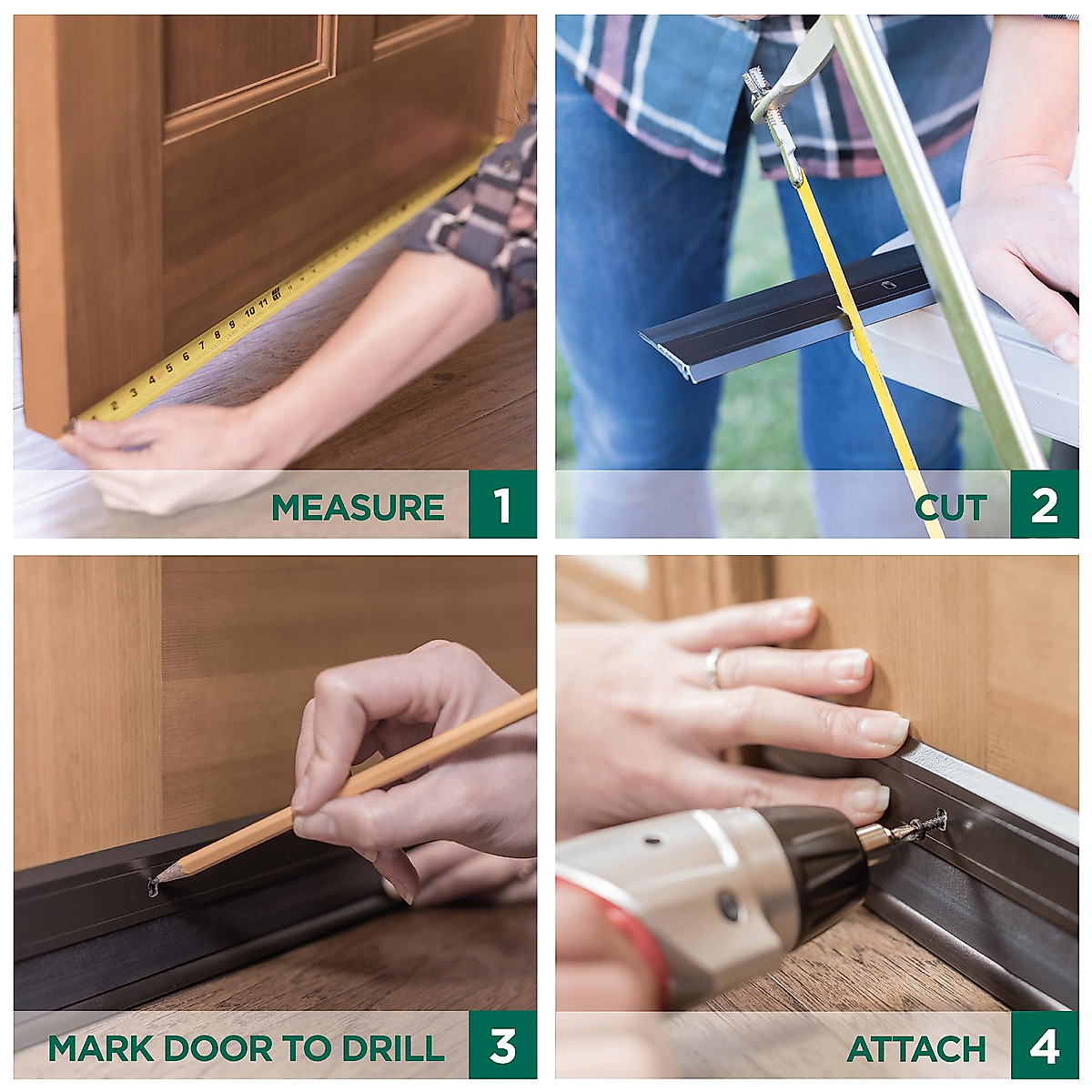 M-D Building Products, Aluminum 5389 Heavy Duty Door Sweep EXV, 36 Inches, 36"