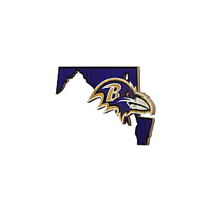 FOCO Baltimore Ravens NFL Wood State Sign