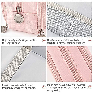 CICIMELON 2 Pcs Durable Pink Pencil Case Stationery Organizer Pencil Pouch Pen Bag