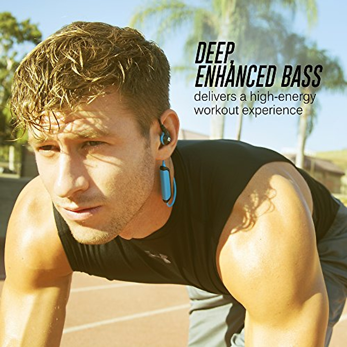 MEE audio X8 Secure-Fit Stereo Bluetooth Wireless Sports In-Ear Headphones (Blue)