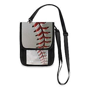 ALAZA Sport Ball Baseball Small Crossbody Wallet Purse Cell Phone Bag Rfid Passport Holder with Credit Card Slots