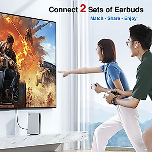 GMCELL Bluetooth Transmitter Wireless USB Dongle: Audio Adapter for PS4 PS5 Switch Controller Smart TV, BT90