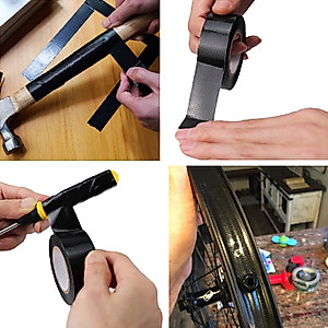 Autrends Mini Duct Tape, 1" x 10 yd Travel Size Duct Tape 1 Pack, Small Roll, Waterproof, Emergency Kit, Multi-Purpose, Tear by Hand for Indoor Outdoor Use, Repairs, Black