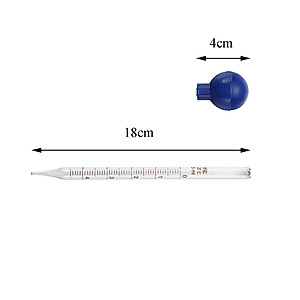 5ml Glass Graduated Pipette Dropper with Clear Rubber Cap Glass Dropper Pipette 5 Pcs