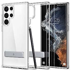 Spigen Ultra Hybrid S Designed for Galaxy S22 Ultra Case (2022) - Crystal Clear