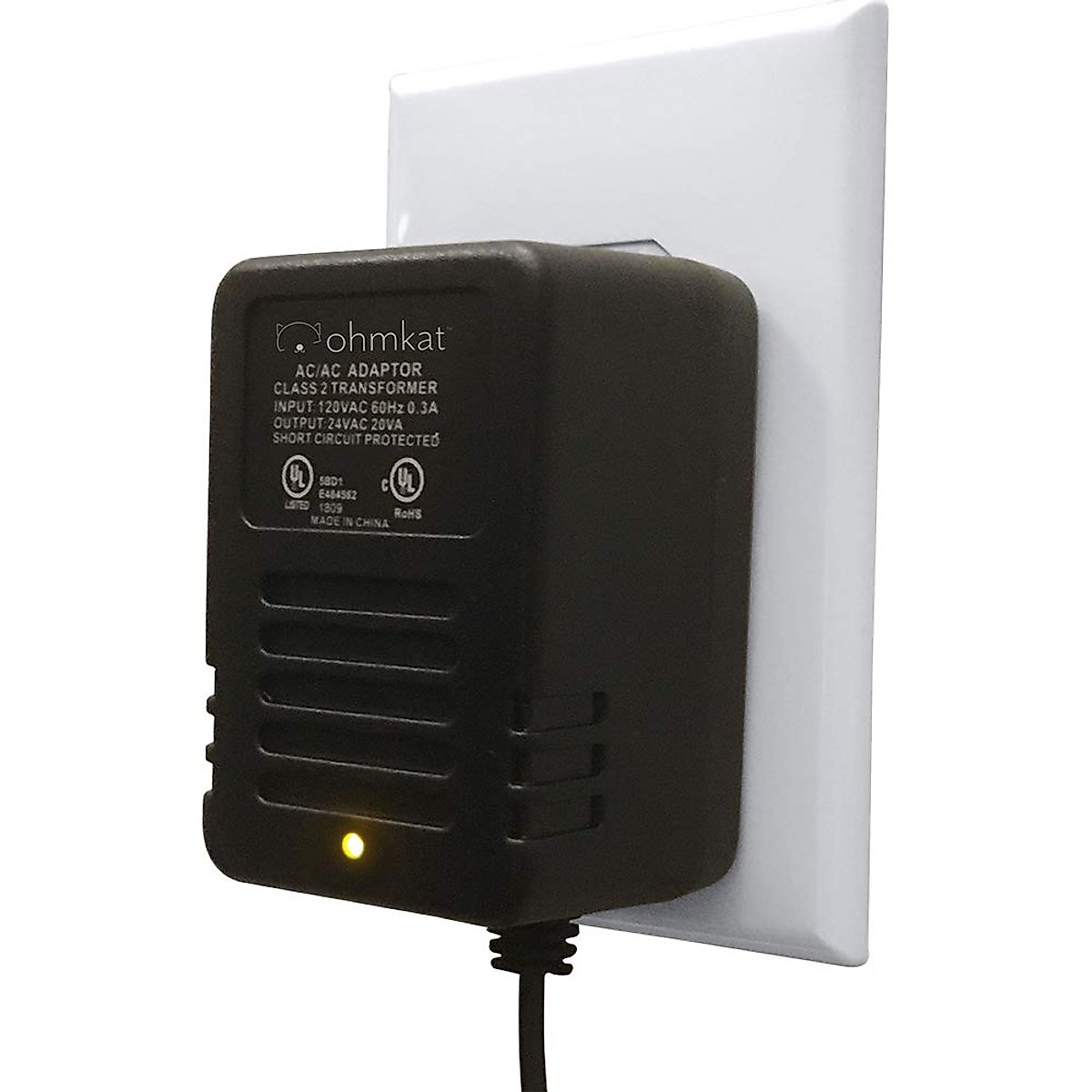 OhmKat Professional Grade Short Protected 24 Volt Power Supply - Compatible with Nest, Ecobee, Honeywell, Smart WiFi Thermostats and Smart Sprinkler Controllers