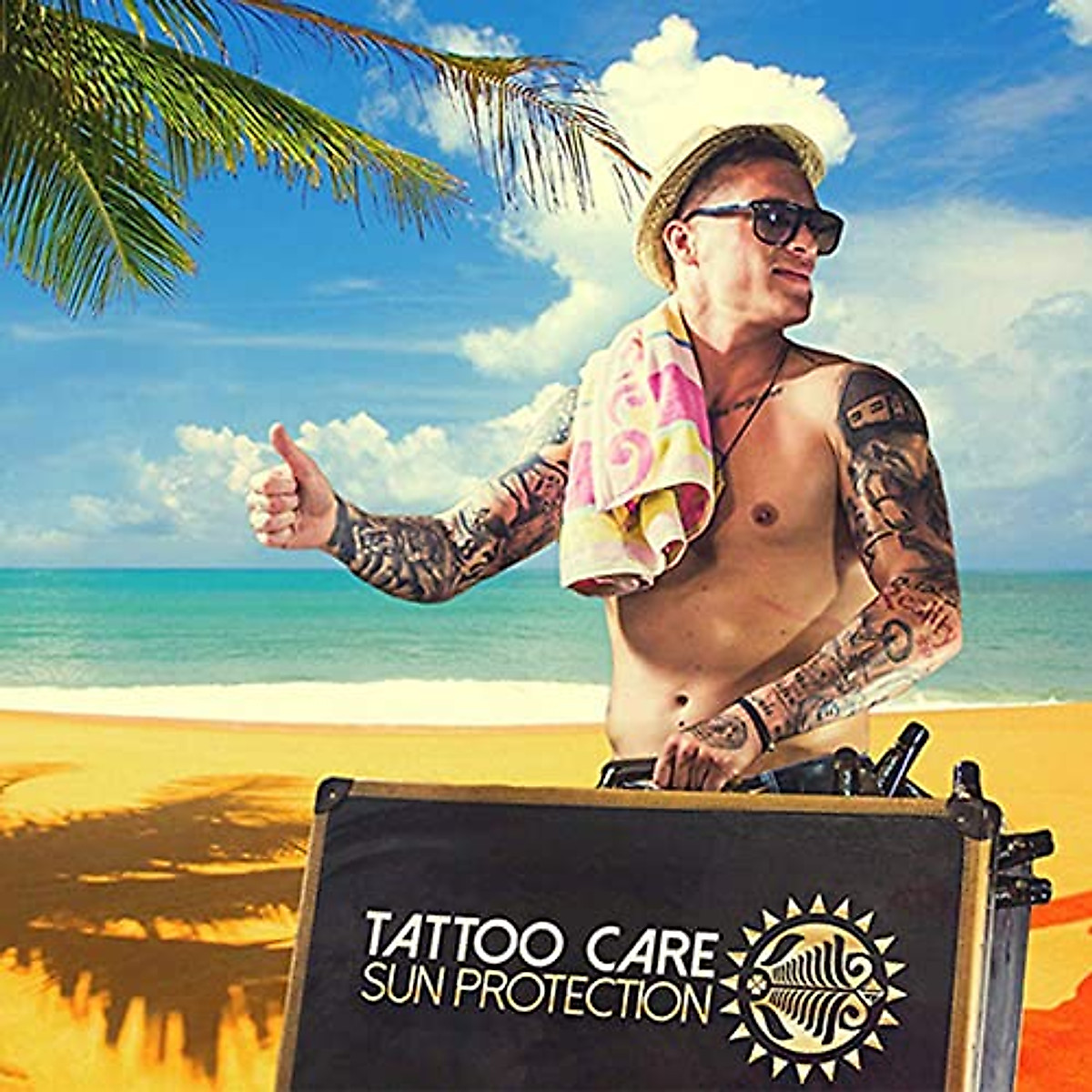 Makra Tattoo Care Sunscreen – SPF 30+ All Natural Tattoo Sun Protection - UVA/UVB Protection - Deeply Moisturizes and Protects Ink Against Fading - Enhances Colors, Water Resistant - 1.35 Oz/40 g