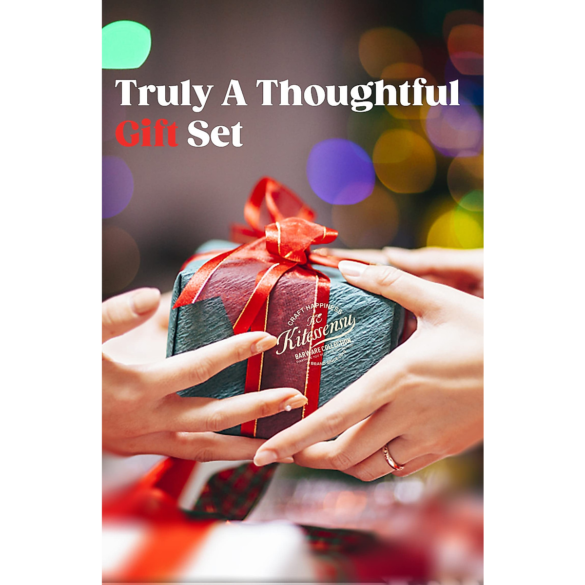 KITESSENSU Black Cocktail Shaker Set Drink Mixer | 10-Piece Bartender Kit: 24 Ounce Margarita Shaker, Double Jigger, Muddler, 4 Liquor Pourers, Alcohol Mixer Spoon, Velvet Bag, Recipes Booklet