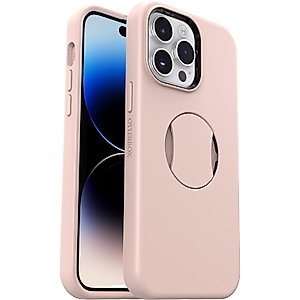 OtterBox iPhone 14 Pro Max OtterGrip Symmetry Series Case - Made ME Blush (Pink), Built-in Grip, Sleek case, Snaps to MagSafe, Raised Edges Protect Camera & Screen