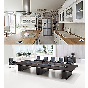 Hidden Outlet, Tabletop Safe US USB Surge Protector for Office, Meeting Room, Home,Black (Two-Outlets-Flat)