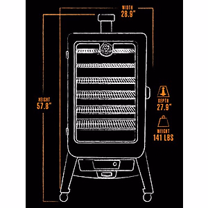 PIT BOSS PB7000SP Wood Pellet Smoker, 7 Series Vertical, Black