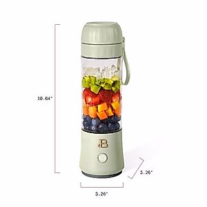 Beautiful Portable to-Go Blender 2.0, 70 W, Sage Green by Drew Barrymore,16 oz