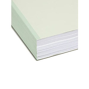 Smead Pressboard File Folder, 1/3-Cut Tab, 2" Expansion, Letter Size, Gray/Green, 25 per Box (13234)