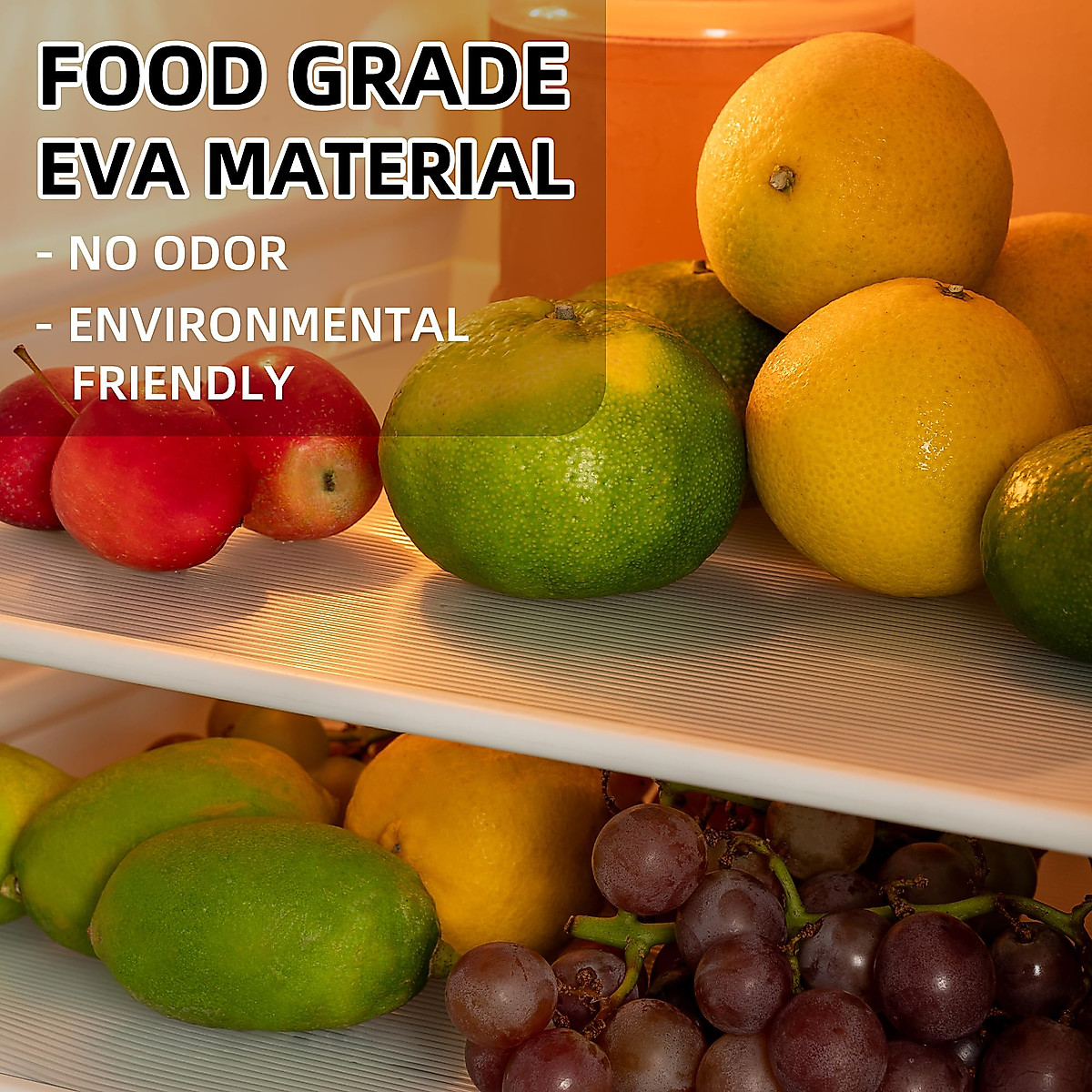 Shelf Liner Non Slip,Non Adhesive Cabinet Liner,Waterproof Drawer Liner,Food-Grade EVA Material for Kitchen Cabinets,Drawers,Refrigerators-Odorless & Easy to Cut-12 x 60 inches,Thickened