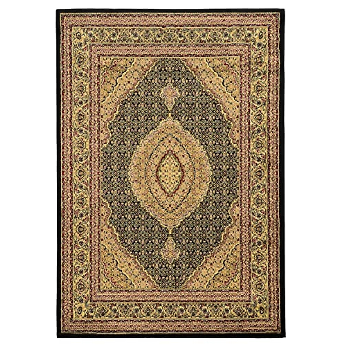 Linon Elegance Collection Elegance Mahi Black, 5' x 7'3"