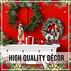 Nutcracker Ballet Gifts King Plush Nutcracker Doll Figure, Christmas Ornaments Decoration, Red, Blue and Gold, 14 Inch