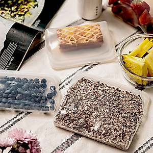 puretor Reusable Silicone Food Storage Bags, 5 Pack BPA Free, Dishwasher Safe Silicone Bags, Reusable Baggies Perfect for Kids Snack Sandwich Storage,Leakproof Standup Bags For Food & Travel