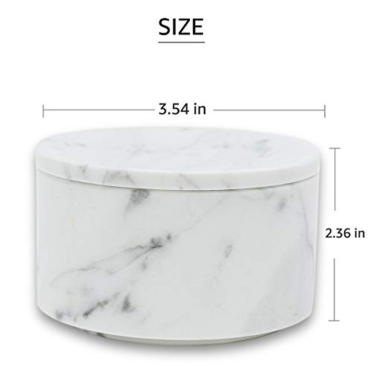 JIMEI Marble Jewelry Box Organizer One-Tier Resin Storage Container with Removable Lid for Ring Necklace Bracelet Earrings, Rings and Accessories (Single-layer)