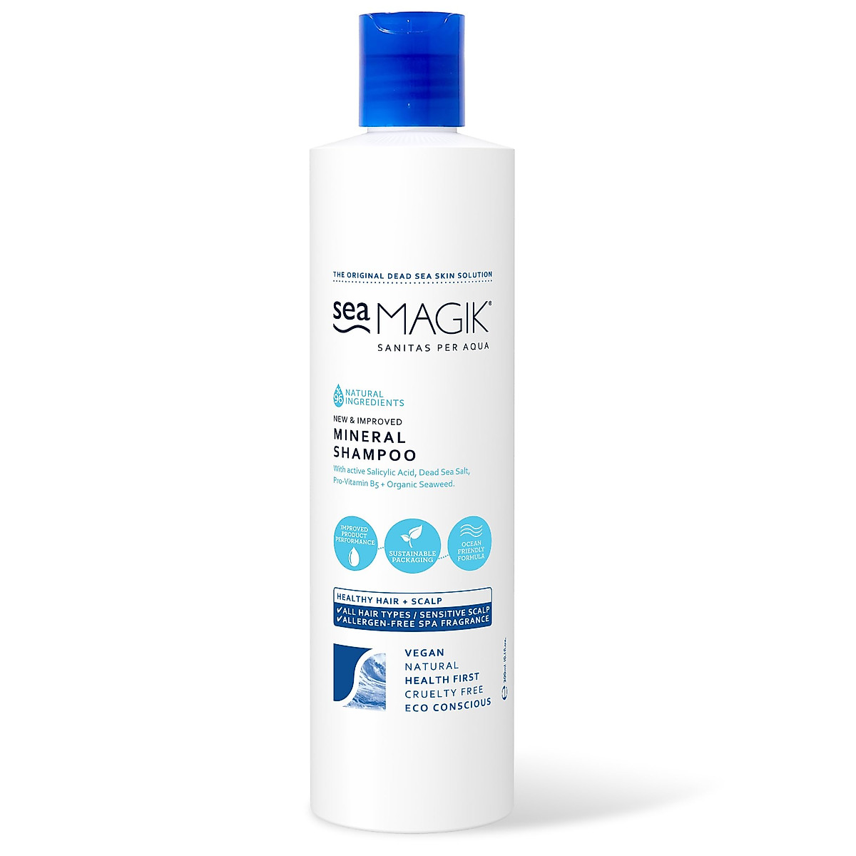Sea Magik Mineral Shampoo 10.14fl oz - Sulfate Free Shampoo with Organic Seaweed/ 100% Vegan/ Sustainable Packaging