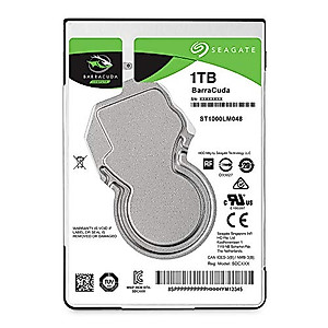 Seagate BarraCuda 1TB Internal Hard Drive HDD – 2.5 Inch SATA 6 Gb/s 5400 RPM 128MB Cache for PC Laptop – Frustration Free Packaging (ST1000LM048)