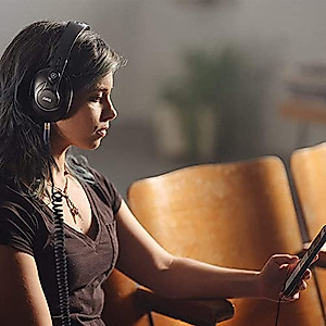 Q701 Cable Coiled Audio Cord Compatible with AKG K712 K240 K240S K702 K141 K171 K181 K271 MK II K241 K175 K275 K712 K553 MKII M220 Headphone Aux Cable Wire with 6.35mm Adapter(4ft Extends to 10ft)