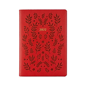 Letts Woodland A6 Week to View 2022 Diary - red