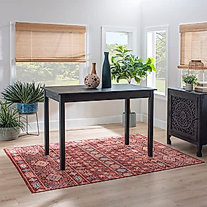 Linon Dark Charcoal Wooden Tavern Carter Table, Counter Pub Height