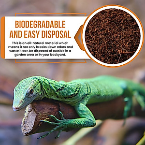 ReptiCasa Compressed Coconut Fiber Substrate, 1.4 lb. Bricks, Natural Husk Terrarium Bedding, Reptiles, Frogs, Snakes, or Tortoise, Odor and Waste Absorbent Compostable, 5 Pack