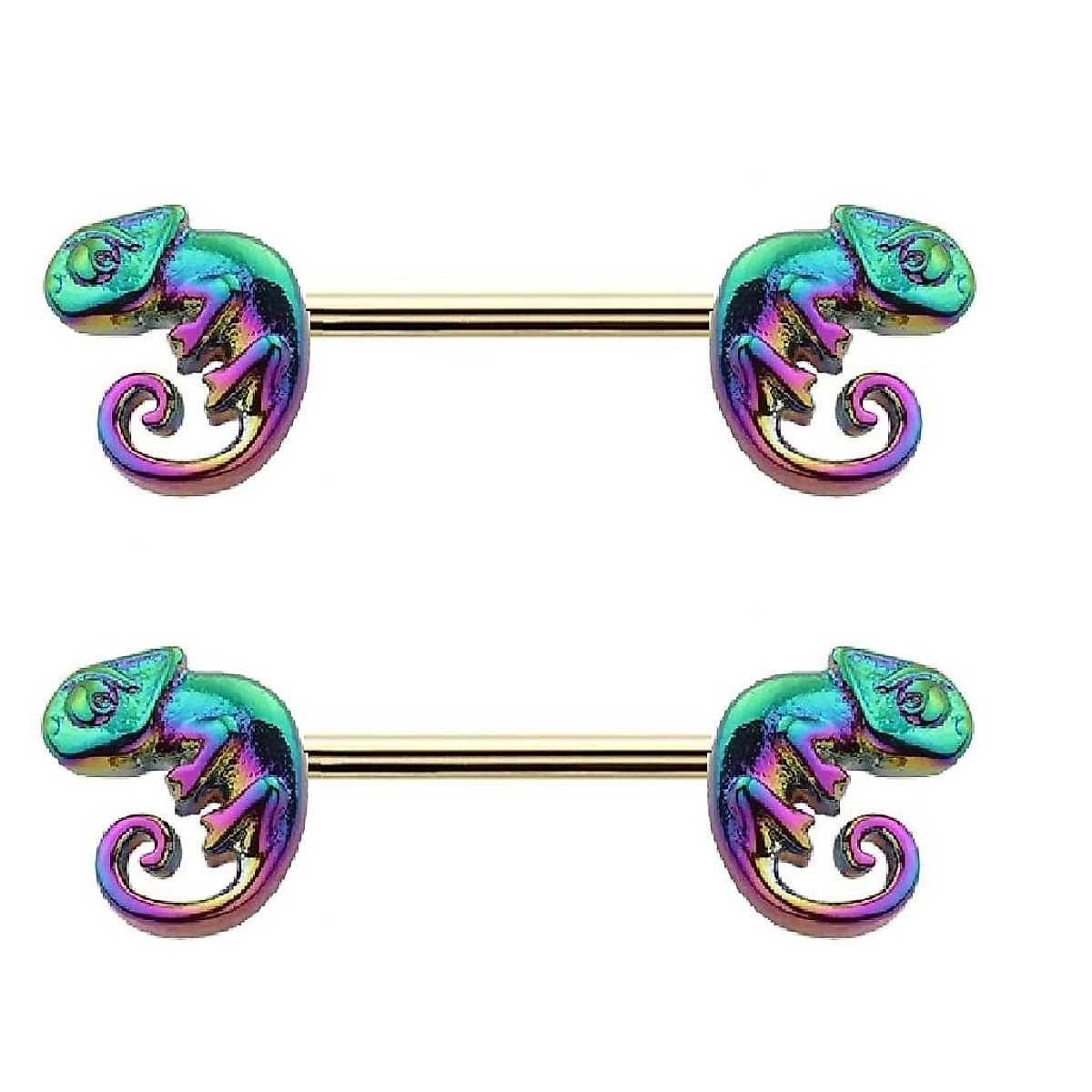 Body Accentz Nipple rings 316L Stainless Steel Chameleon Nipple Shield Barbell Nipple Bar