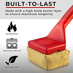 Grill Rescue BBQ Replaceable Scraper Cleaning Head, Bristle Free - Durable and Unique Scraper Tools for Cast Iron or Stainless-Steel Grates, Barbecue Cleaner (Replaceable Cleaning Head)