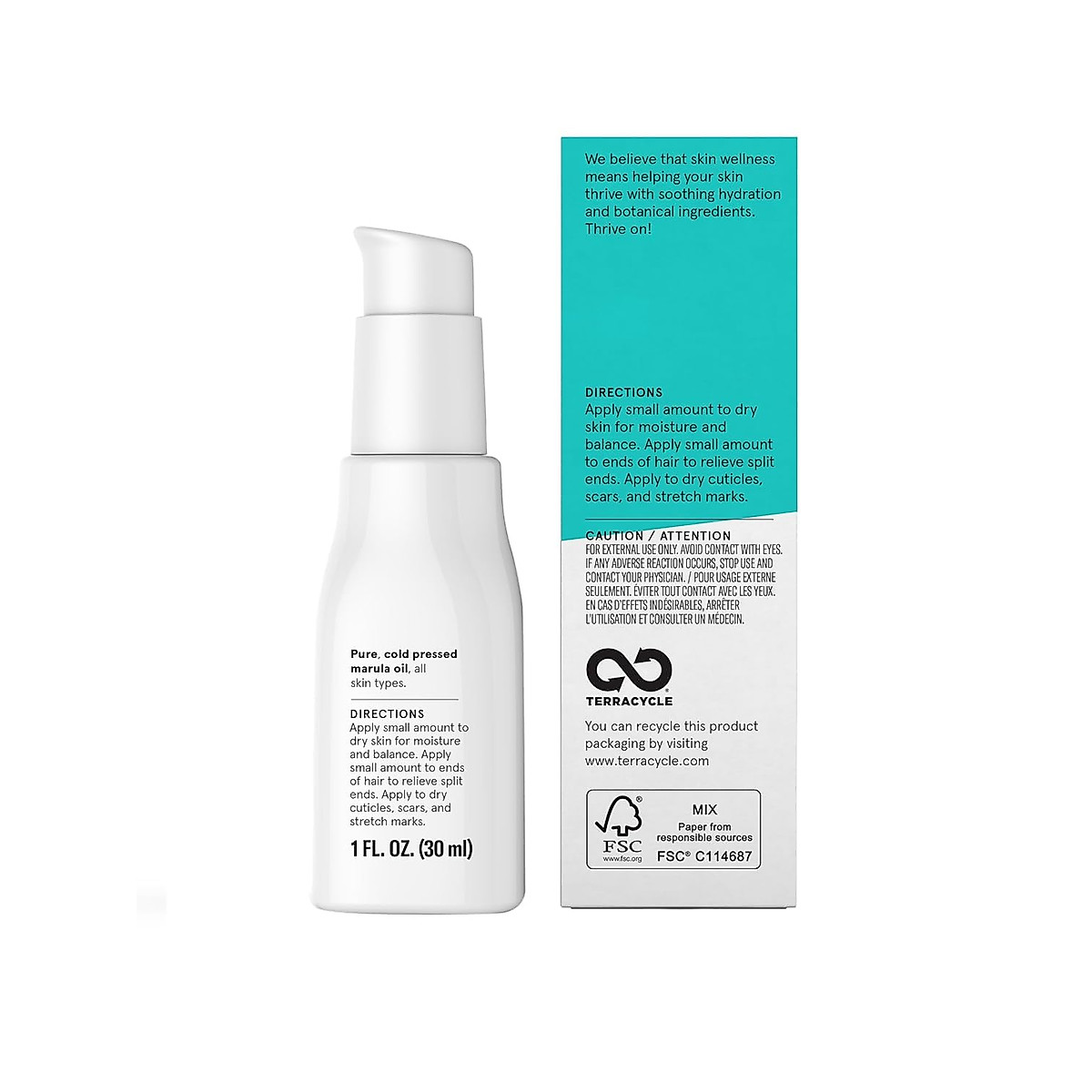 Acure The Essentials Marula Oil - Lightweight Moisturizer for Skin and Hair - Rich in Proteins & Omega Fatty Acids - USDA Certified Organic - Hydrates Dry Skin, Revitalizes Hair - Cold Pressed - 30 ml